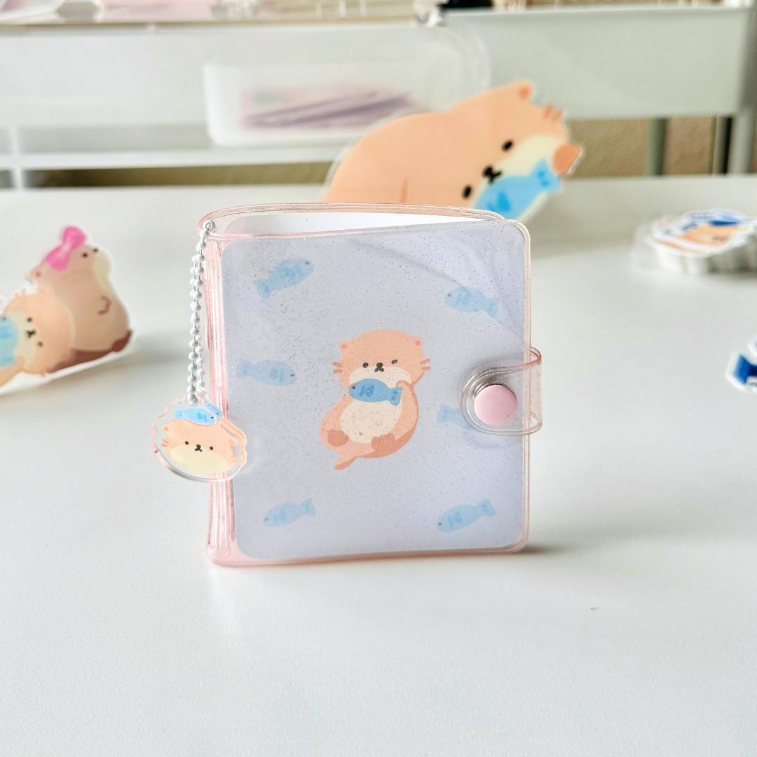 Kawa The Otter Glitter Mini 3-Ring Binder – Paper Sutekka Stationery