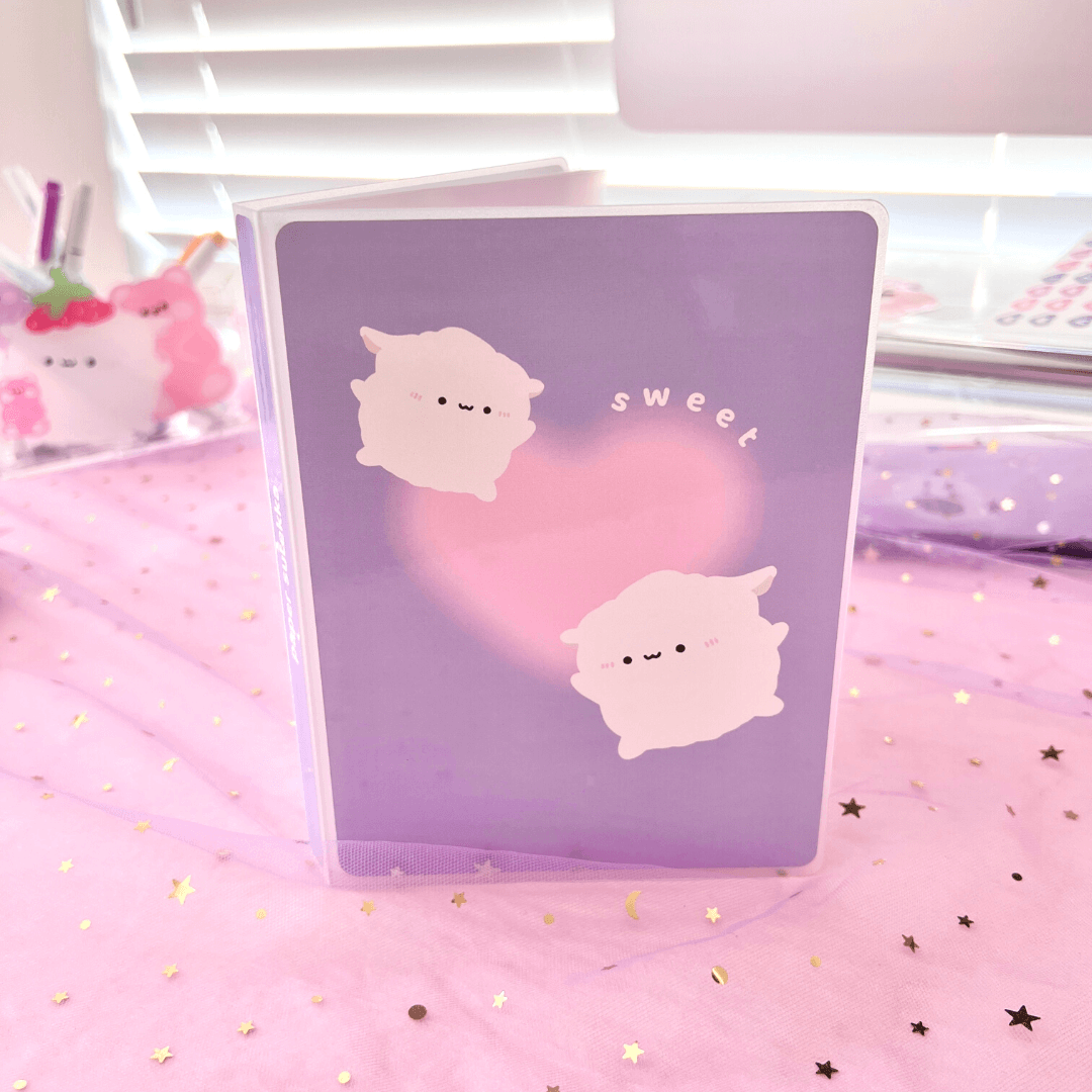 Mochi Hearts Lilac Sticker Album – Paper Sutekka Stationery